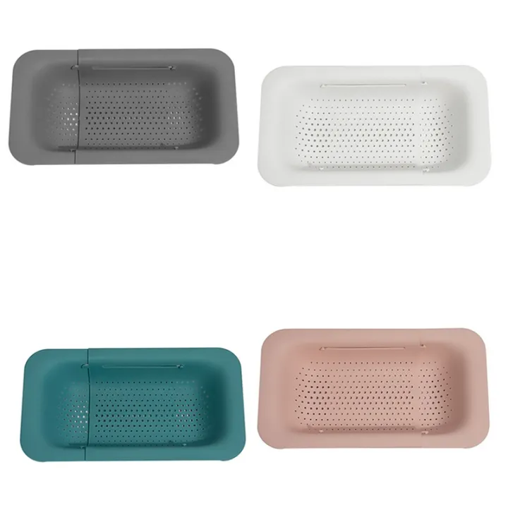 Kitchen Extendable Strainer Fruits Noodle Pasta Food Drain Basket Space ...