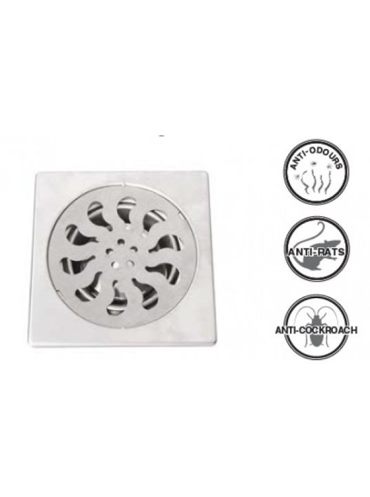 Stainless Steel Floor Grating W/Filter W/Drain Anti-Cockroach 6"x6 ...