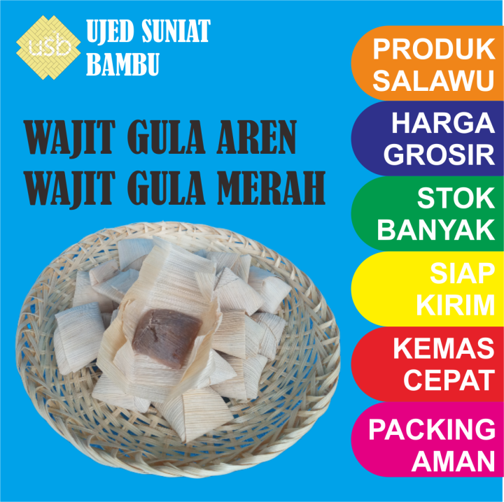 wajit gula aren atau wajit gula merah khas salawu | Lazada Indonesia
