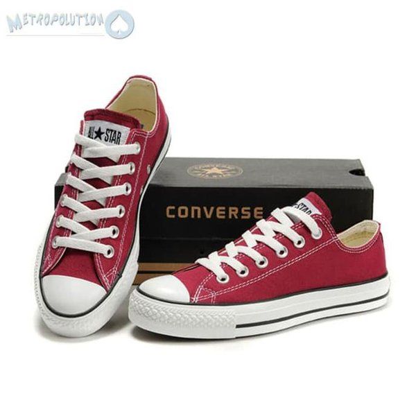 SEPATU CONVERSE01 CT EGRET RED MERAH MAROON OX LOW PREMIUM BNIB CHUCK ...