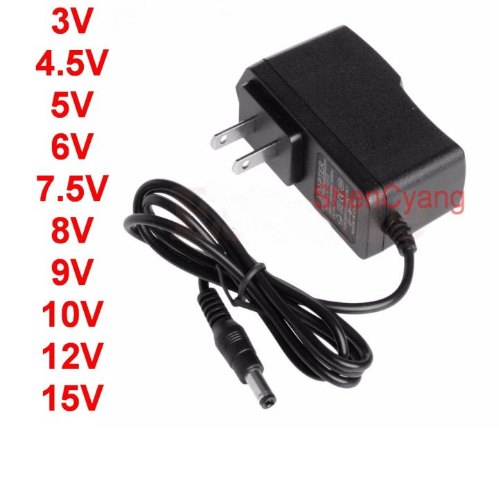 AC 100V-240V adapter DC 3V 4.5V 5V 6V 7.5V 8V 9V 10V 12V 15V 0.5A 500mA ...