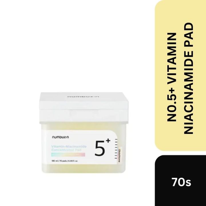 NUMBUZIN No.5+ Vitamin Niacinamide Concentrated Pad 70s | Lazada