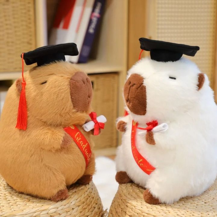 ZQDE303A Pink Graduation Capybara Plush toy Soft Creative Capibara Bag ...