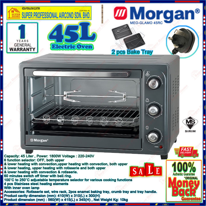 Morgan Electric Oven MEO-GLAMO 45RC 45L Convection Electric Oven ((2 ...