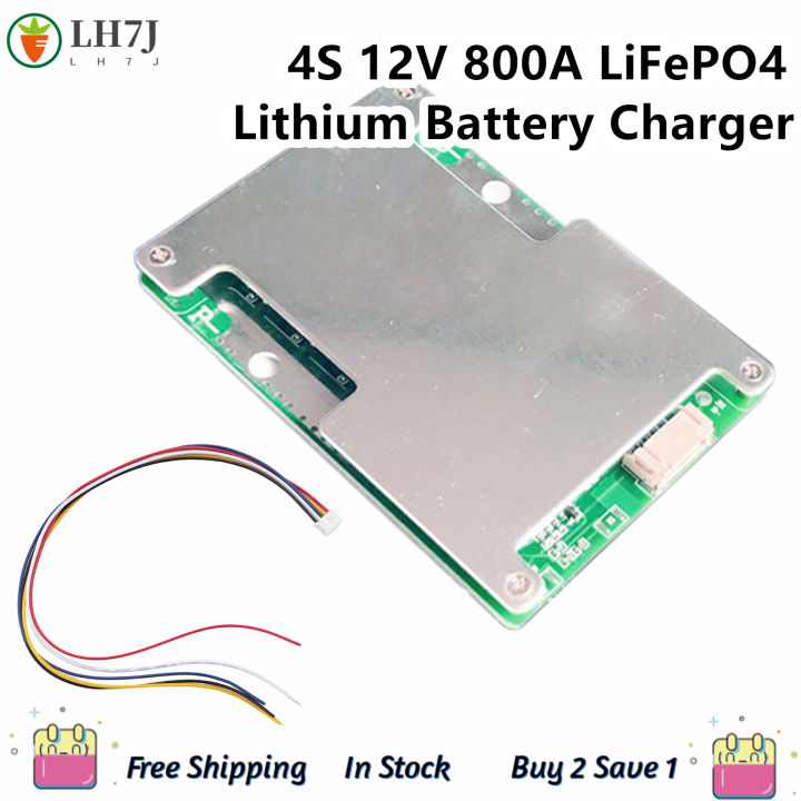 4S 12V 800A LiFePO4 Lithium Battery Charger BMS Protection Board with Power Battery Balance ...
