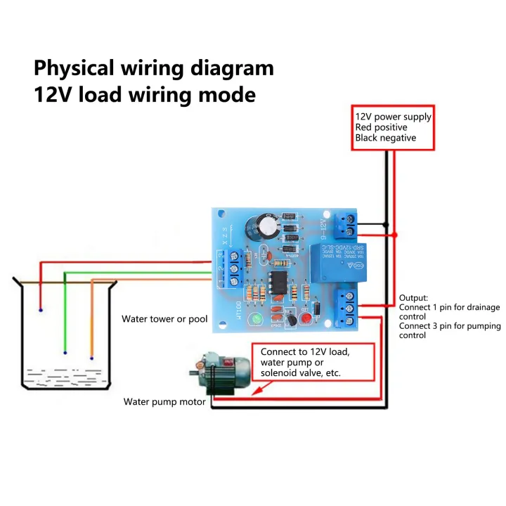 12V Water Level Controller Module 10A Water Pumping Filling and ...