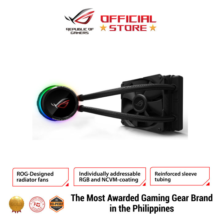 ROG Ryuo 120 all-in-one liquid CPU cooler with color OLED, Aura Sync ...