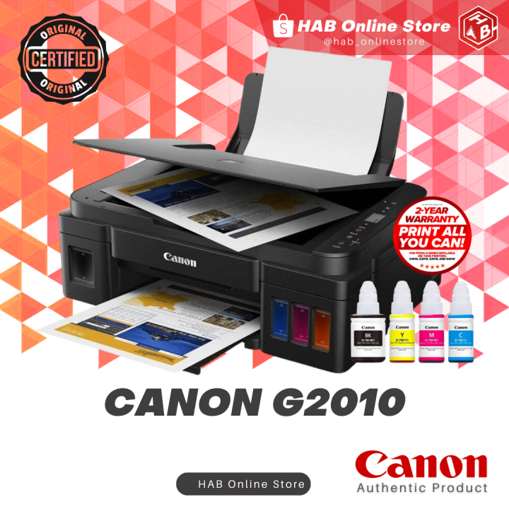 Canon Pixma G2010 / G2020 / G2730 Ink Tank 3 in 1 Printer with Scanner ...