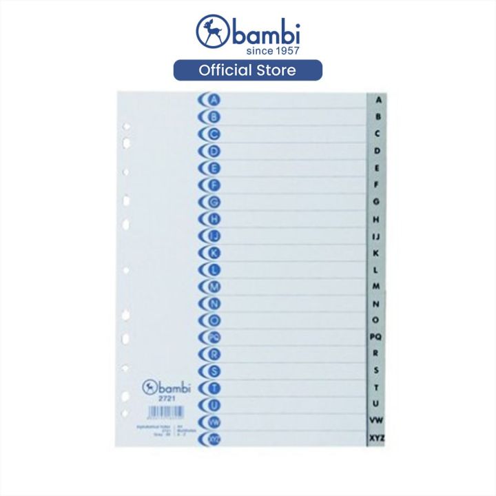 Bambi Isi Binder A4 Divider & Indexes Pembatas Kertas Binder Edisi ...