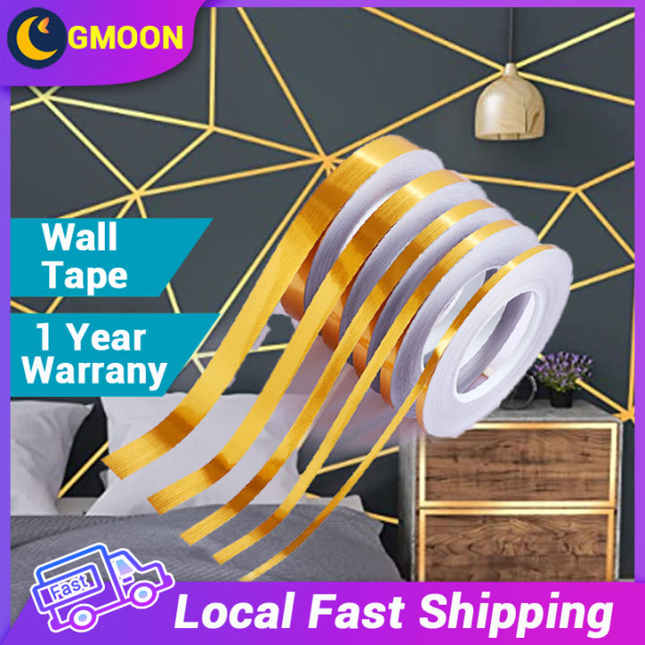 GMOON Decorate Wall Tape Self-Adhesive Metalized Polyester Film Tape ...