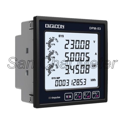 DIGICON DPM-53 เครื่องวัดและวิเคราะห์พลังงานไฟฟ้าแบบติดแผง | Lazada.co.th