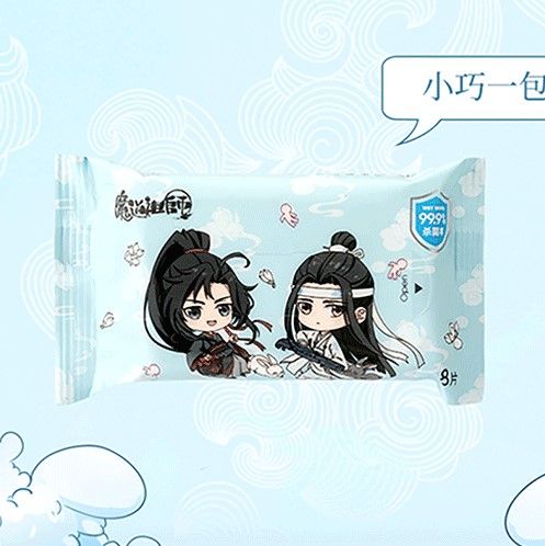 MINISO X MDZS Anime Merch Sanitary Disinfecting Wet Wipes Tissue Mo Dao ...