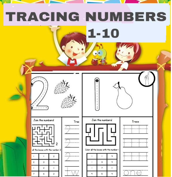 TRACING NUMBERS 1-10 (Book 1) - Children Learning Preschool ...