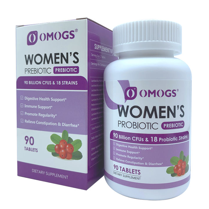 Omogs Probiotic Supplement For Women With Cranberry 90 Tablets ...