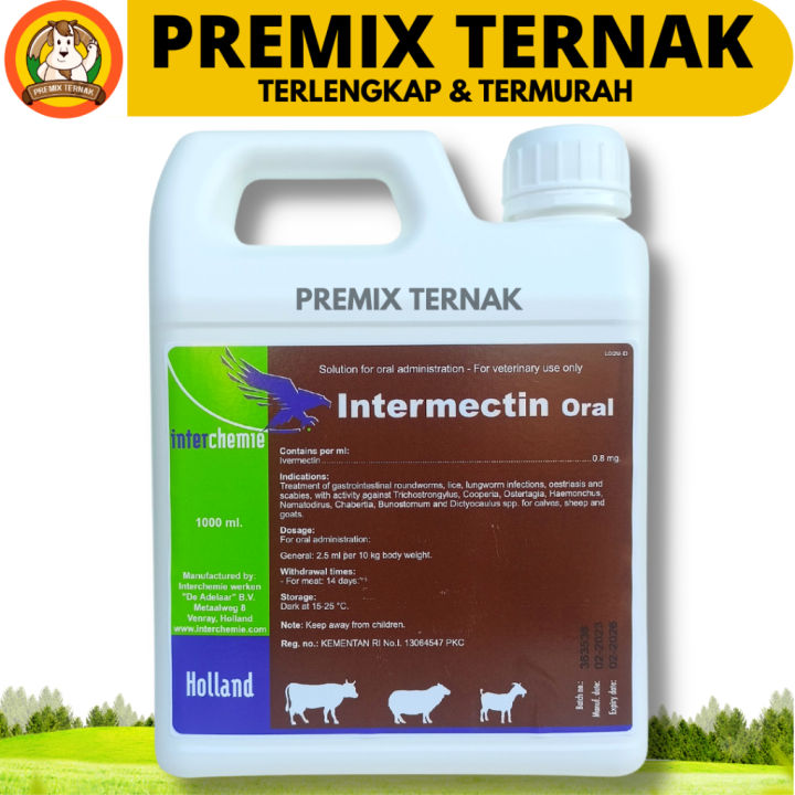 INTERMECTIN ORAL 1 LITER ORIGINAL - untuk hewan ternak | Lazada Indonesia