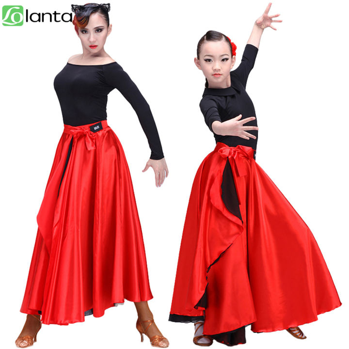 LOLANTA Girl Full Circle Red Flamenco Skirt Women Gypsy Belly Dancing ...