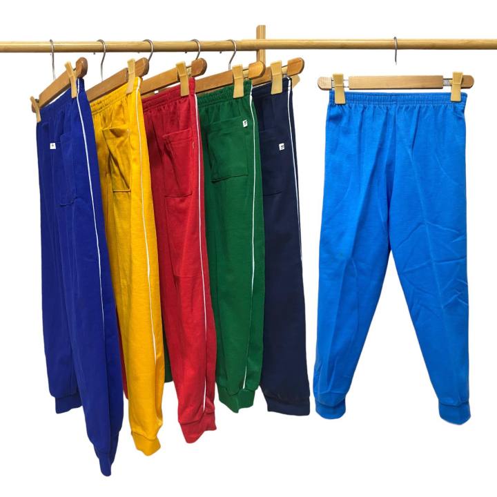 P.E unisex school jogging pants plain garterized | Lazada PH