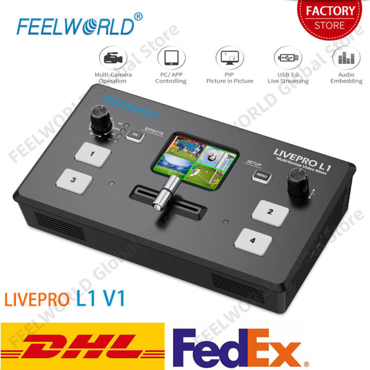 FEELWORLD LIVEPRO L1 V1 Live Streaming Video Switcher 4Xhdmi Input Hdmi ...