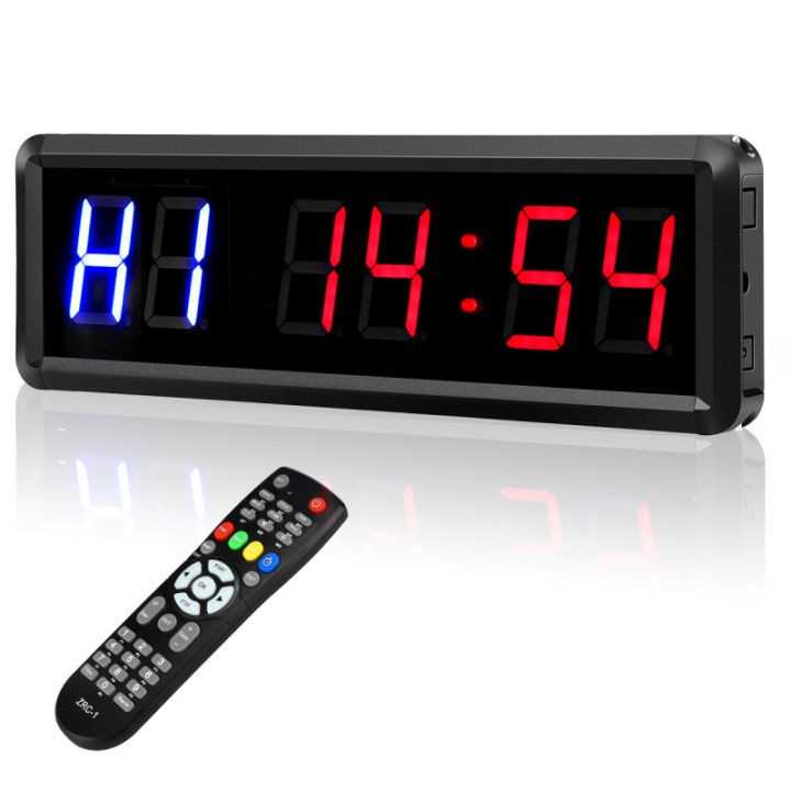 Seesii Interval Timer Count Down/Up Clock, 1.5" 6 Digits LED Gym Timer ...