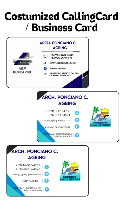 Calling Card Professional Business Card Elegant Design Plastic ...