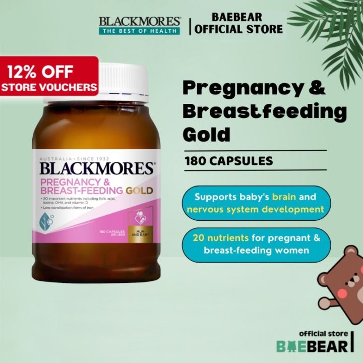 Blackmores Pregnancy and Breastfeeding Gold 180 Capsules - [baebear.sg ...