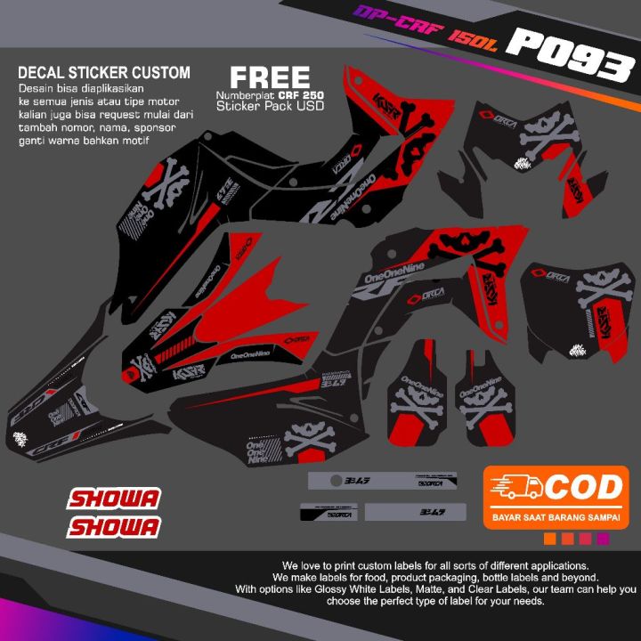 Decal Crf 150L Sticker Crf Dekal Crf Fullbody Striping Crf Lis Crf ...
