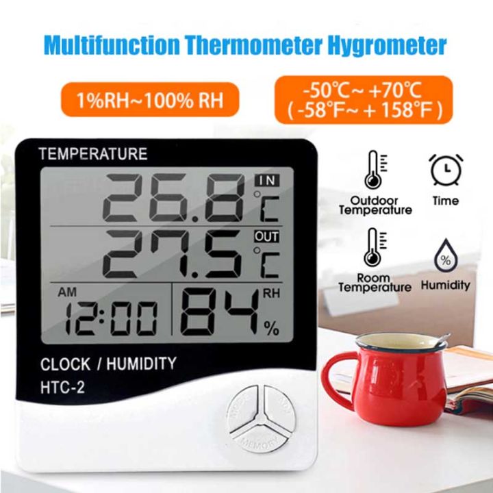 HTC HTC-1 HTC-2 Thermometer Hygrometer Digital Higrometer Termometer ...