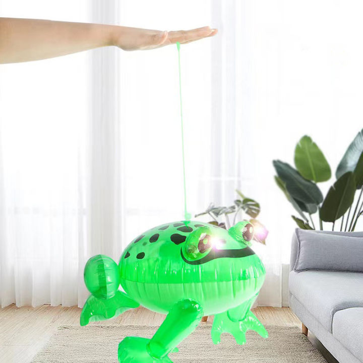 Eixiu Glowing Inflatable Green Bouncing Frog Toad Ballon Jungle Animal ...