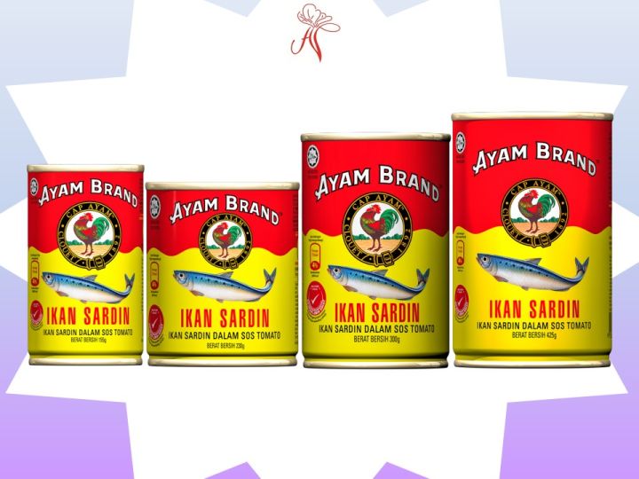 Ayam Brand Ikan Sardin dalam Sos Tomato 155g/230g/300g/425g Huat Tiong | Lazada