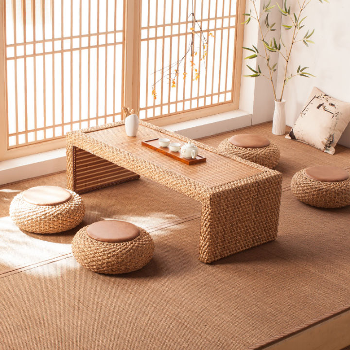 Japanese tatami table Zen tea table simple balcony floating table ...