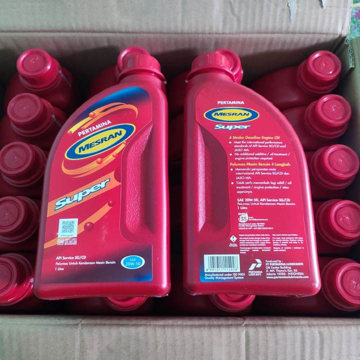 Oli Pertamina Mesran Super Sae 20W-50 1 liter | Lazada Indonesia