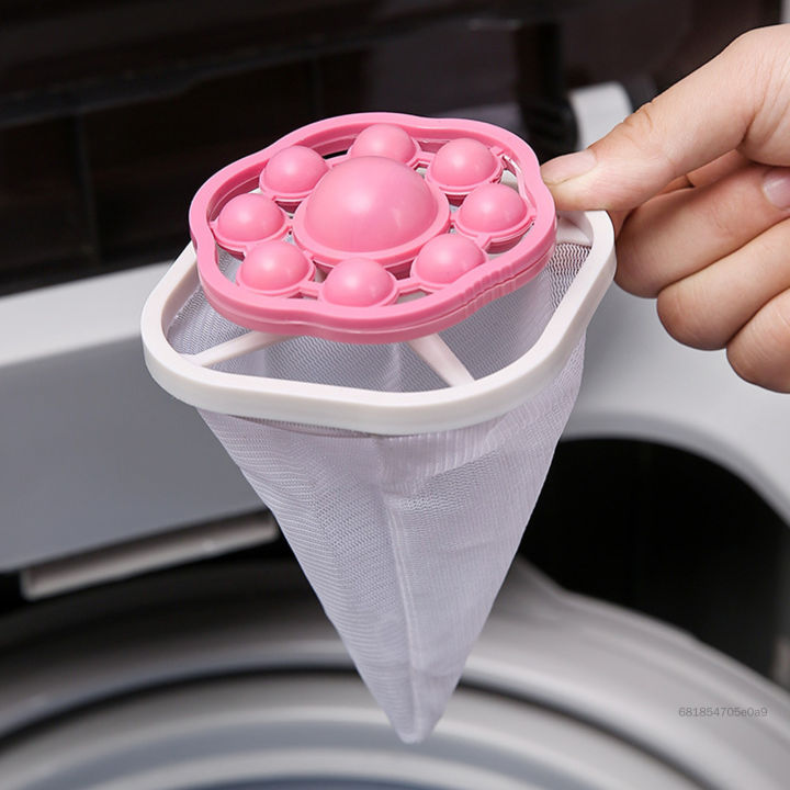 Washing Machine Floating Lint Mesh Bag Reusable Washer Hair Catcher for ...
