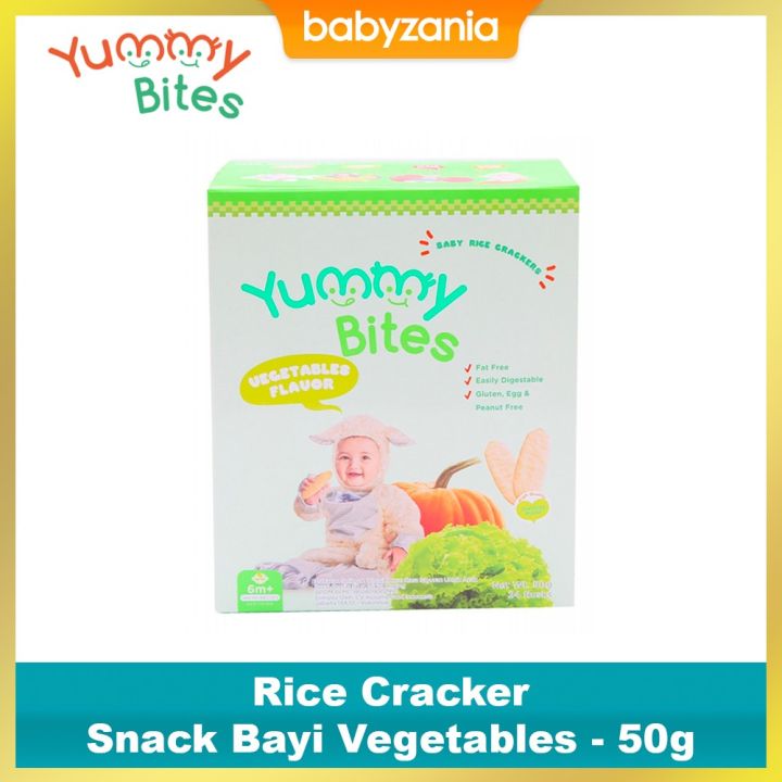 Yummy Bites Rice Cracker Snack Bayi 50 gr - Vegetables | Lazada Indonesia