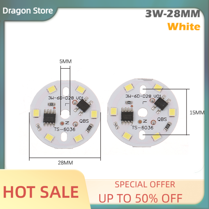 Dragon 2pcs DIY หลอดไฟ LED SMD 15W 12W 9W 7W 5W 3W Light Chip AC220V input Smart IC LED Bean ...