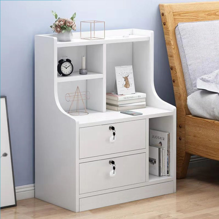Bedside shelf simple modern bedroom lockers large-capacity ...
