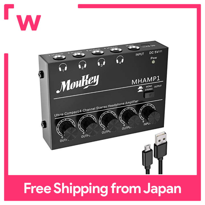 Moukey Headphone Amplifier Stereo Audio Amplifier 4 Channel Stereo ...