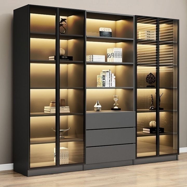 Display Cabinet Glass Door Combination Locker Living Room Floor Display ...