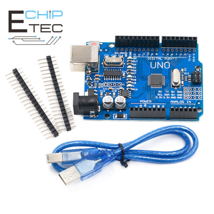 ATmega328P 1ชิ้น UNO R3บอร์ด + 1ชิ้นสายเคเบิลสำหรับ Arduino UNO R3บอร์ด ...