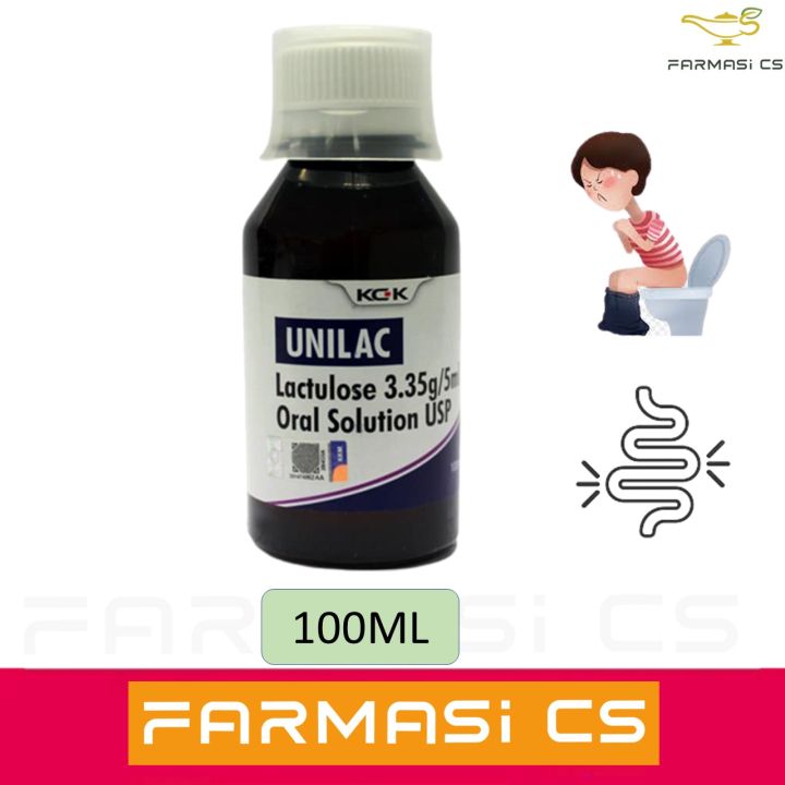Unilac Lactulose 3.35G/5ml Oral Solution 100ml EXP:10/2027[Constipation] | Lazada