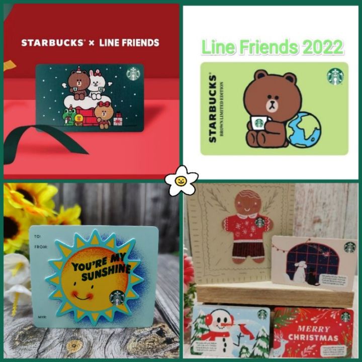 Starbucks X Line Friends Paper Gift Card and other cards with or ...