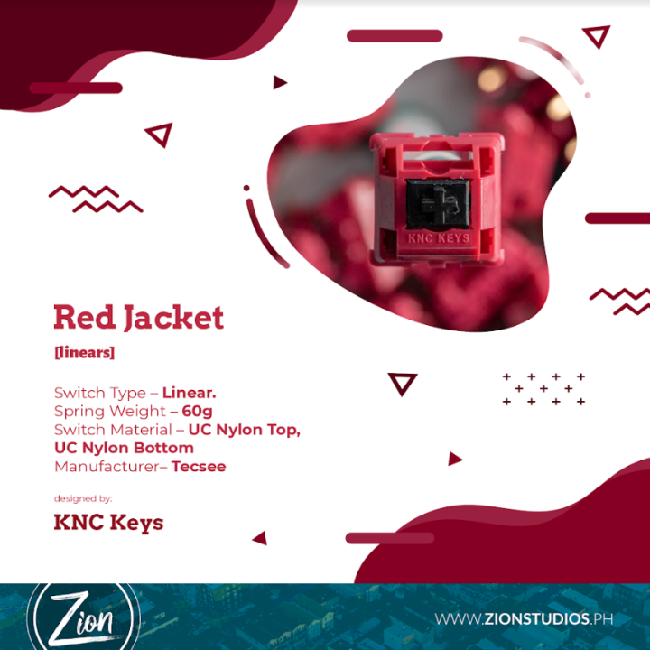 KNC Keys Red Jacket Linear Switch Mechanical Keyboard Switches Zion ...