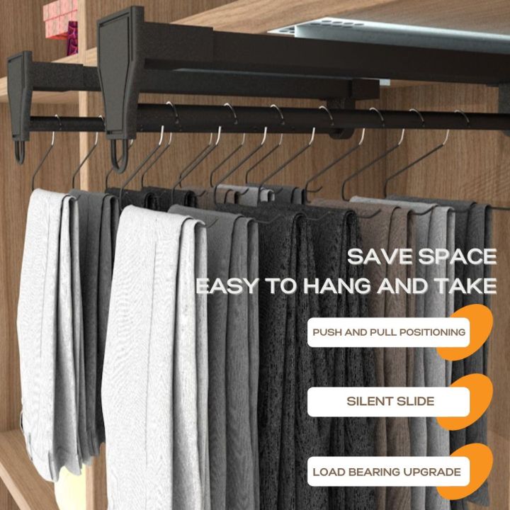 Telescopic Pants Hanger Sliding Hanger Pull Out Pants Hanger Cloth ...