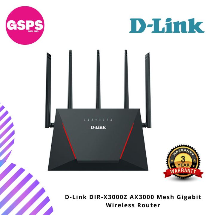 D-Link DIR-X3000Z AX3000 Mesh Gigabit Wireless Router | Lazada