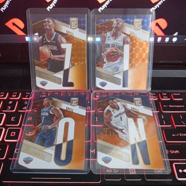 Zion Williamson Elite Spellbound Orange Diecut NBA Card | Complete 4 ...