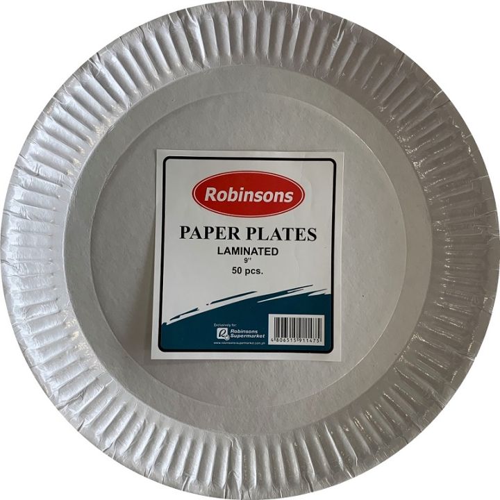 Robinsons Paper Plate Laminated 9in x 50s | Lazada PH