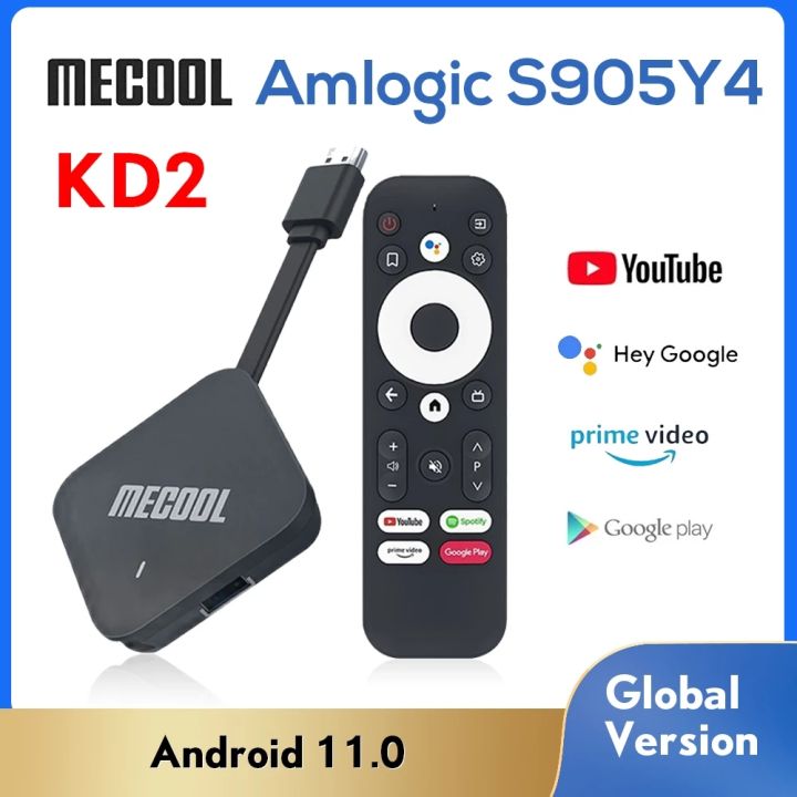 2022 Mecool KD2 Smart TV Box Android 11 Global Version Amlogic S905Y4 4GB 32GB Go ogle Certified ...