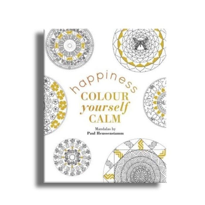 HAPPINESS Colour Yourself Calm Colouring Art Book For Relaxation Buku ...