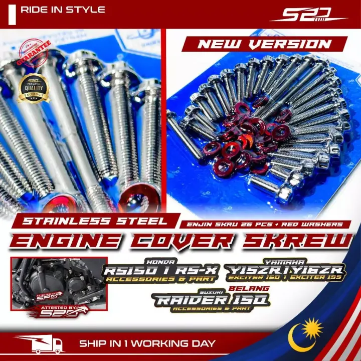 Engine Cover Screw Set RS150 RSX Y15 Y16 RAIDER Enjin Skru 18 21 26 PCS ...