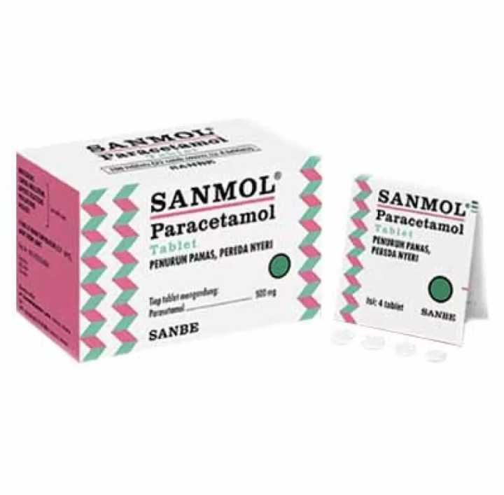 Sanmol Paracetamol Tablet 500 Mg isi 4 Tablet | Lazada Indonesia
