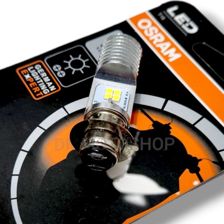 12V Osram Cool White LED T19 Headlight Bulb - Plug & Play for Yamaha, Suzuki, Honda Motorcycles ...